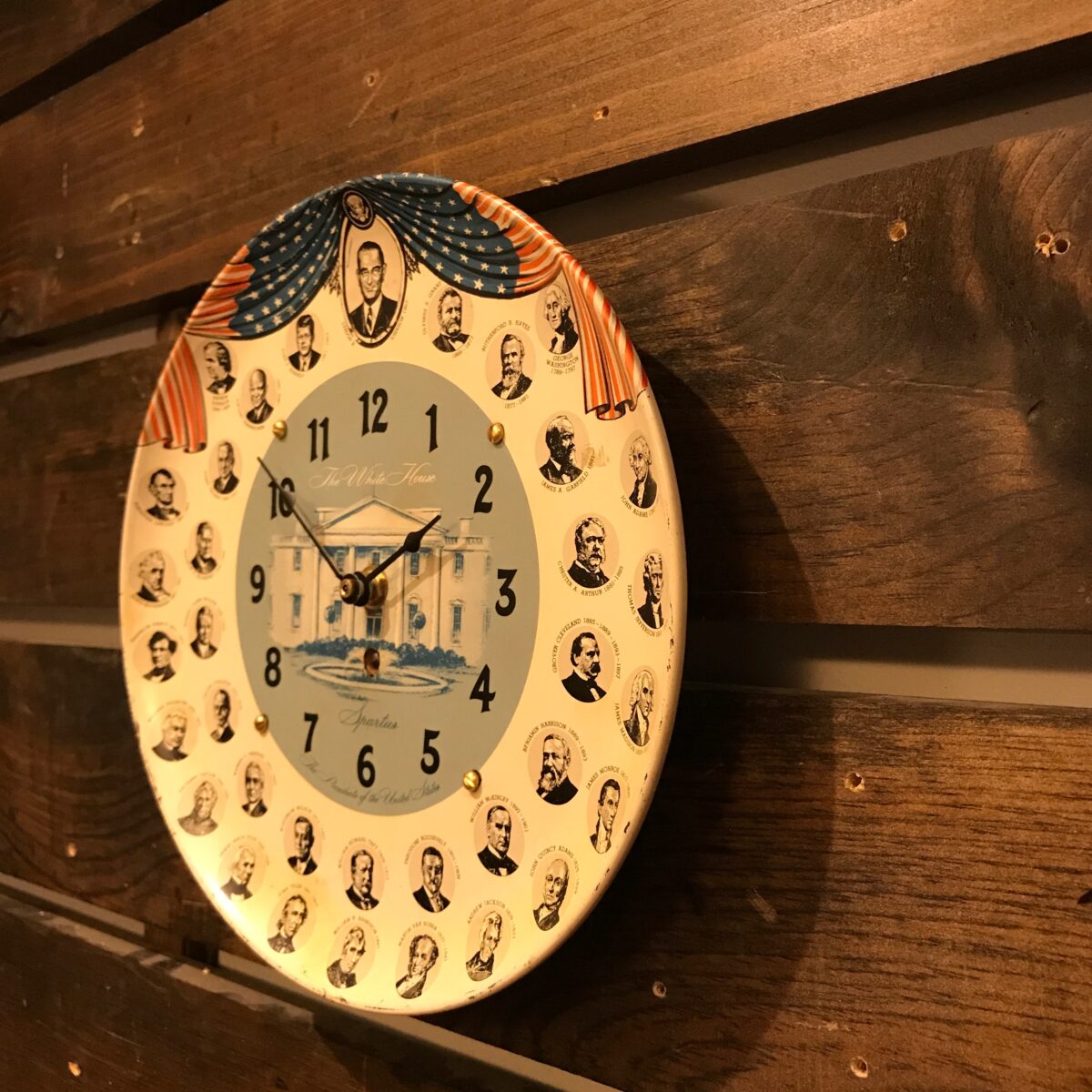 Spartacus Lyndon B. Johnson Commemorative Plate Clock - Sutton Clocks